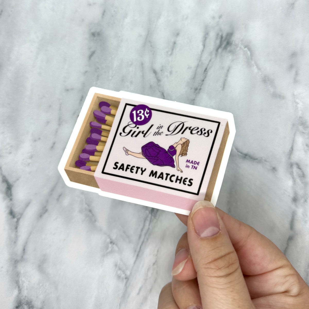 Girl in the Dress Matchbox Sticker – Crafts by Tessa