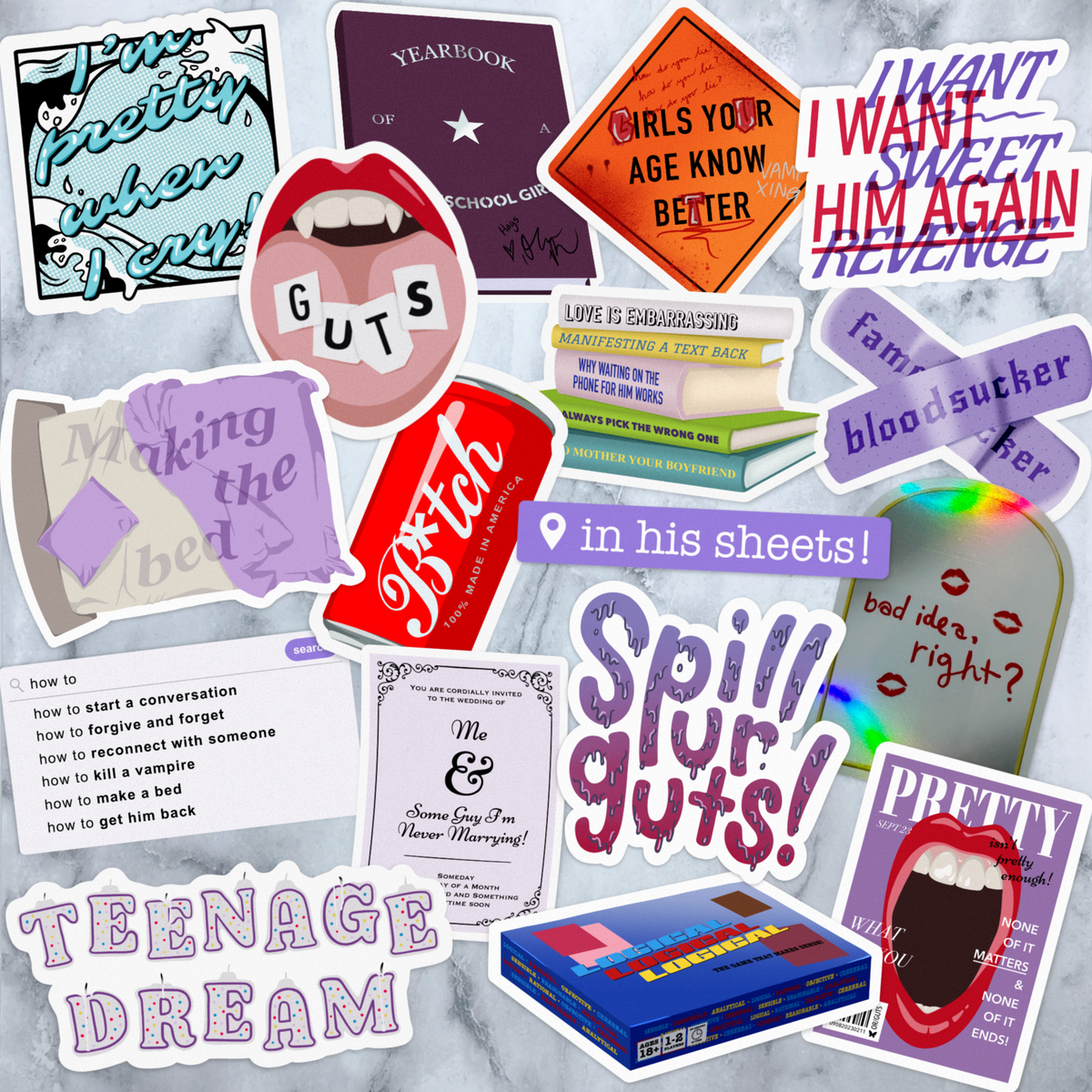 Guts Sticker Collection – Crafts by Tessa