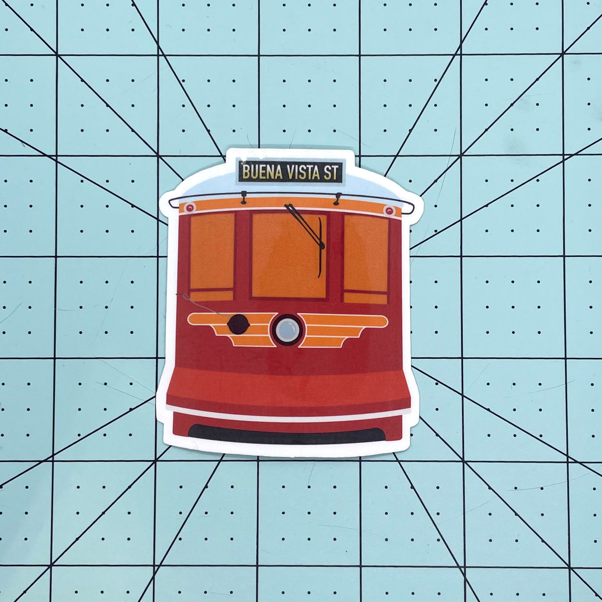Red Car Trolley Sticker – Crafts by Tessa